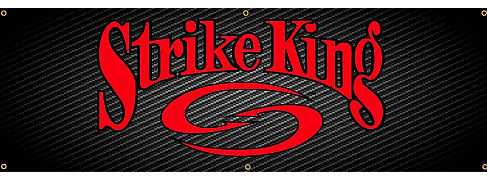 STRIKE KING LURES FISHING BANNER BASS BOAT MAN CAVE DECAL STICKER ...