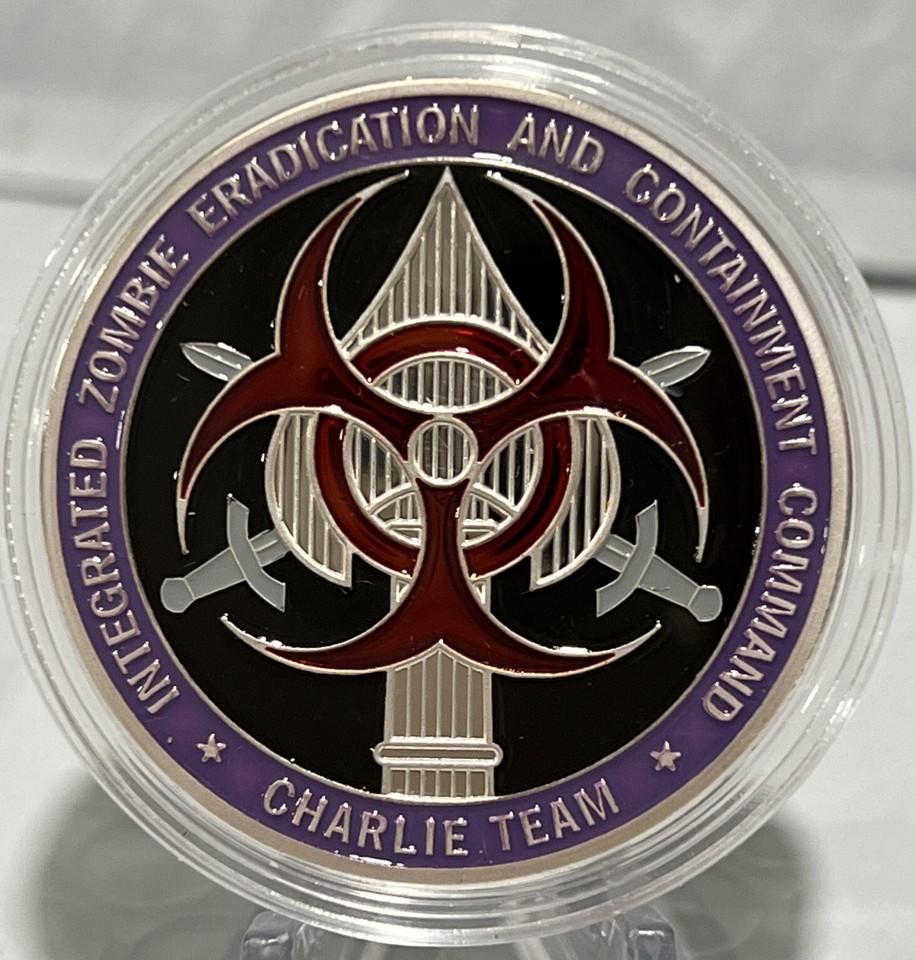 * Zombie Silver Challenge Coin Charlie Team Shoot Them In The Head ...