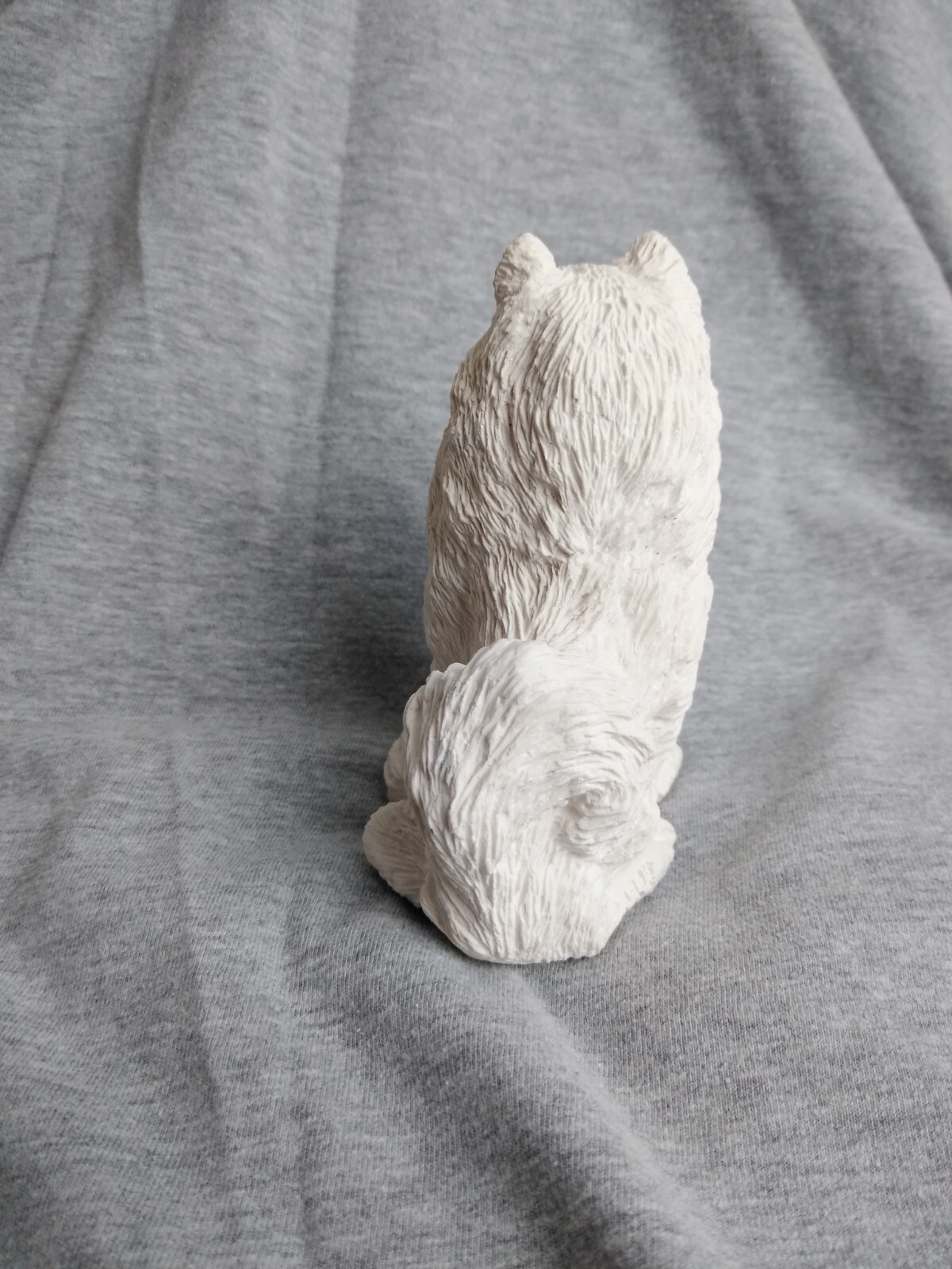 Vintage Stone Critters 1984 UDC Samoyed Dog Figurine Glass Eyes USA | eBay