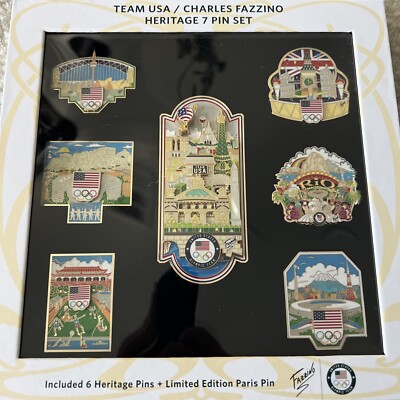 Commemorative Team USA Pin Set: Limited Edition Paris Olympics 2024 (7 ...