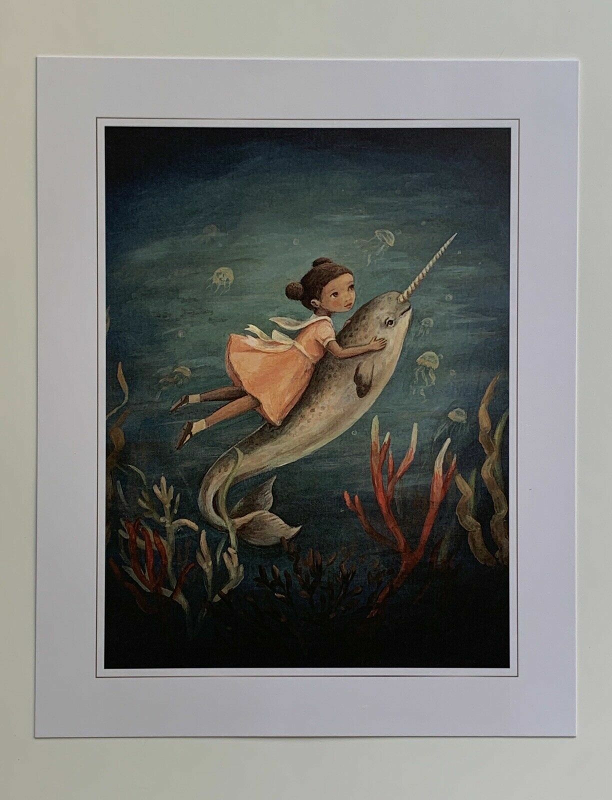 Dream Animals Emily Winfield Martin Narwhal 8"x10" Art Illustration ...
