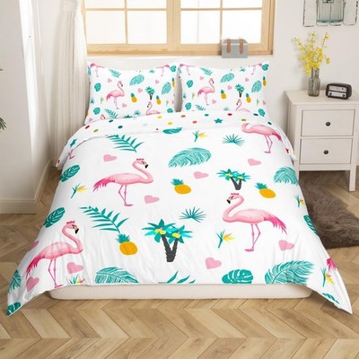 Flamingo Duvet Cover Set Pineapple Bedding Set for Kids Boys Girls Pink Flami... | eBay