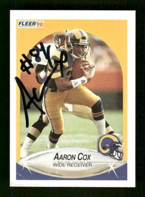 1990 Fleer Update U-53 Aaron Cox signed auto autograph rare crease ...