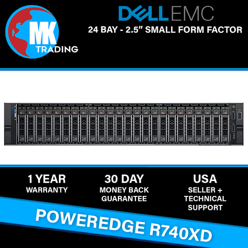 Dell PowerEdge R740XD 24B SFF 2U Server -V4- Choose CPUs/RAM/Drives ...