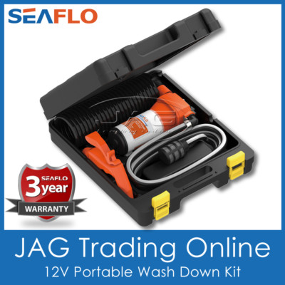 SEAFLO PORTABLE WASHDOWN PUMP KIT 12V - Caravan/RV/Boat/Deck Wash/Car ...
