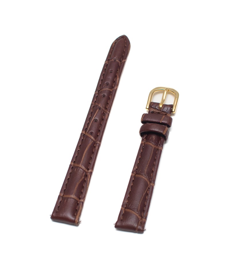 Timex 12mm Brown Croco Grain Leather Watchband Fits Timex Easy Reader ...