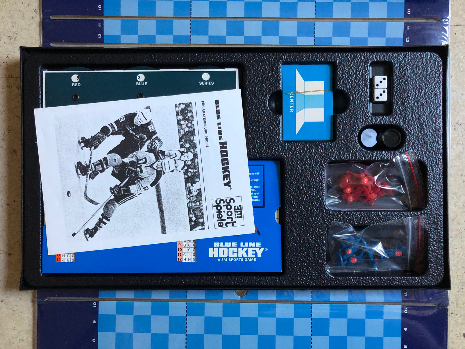 Blue Line Hockey 3M Sports Game Brettspiel vollständig wie neu ...