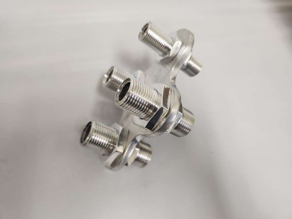 Aluminum 4 Port AC Air Conditioning Heater Hose Firewall Bulkhead ...