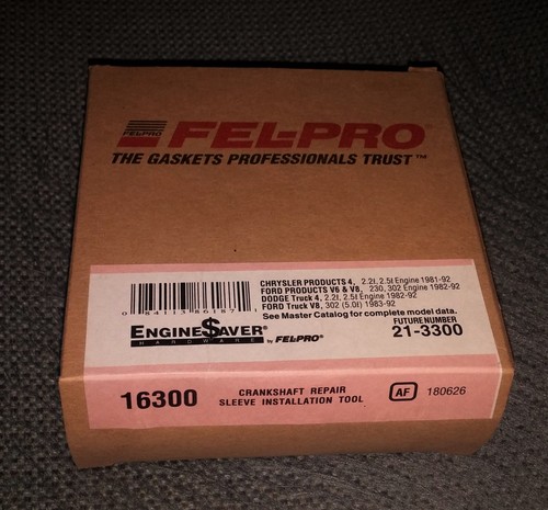 Fel-Pro 16300 Crankshaft Repair Sleeve Install Tool Ford Mustang 5.0 ...