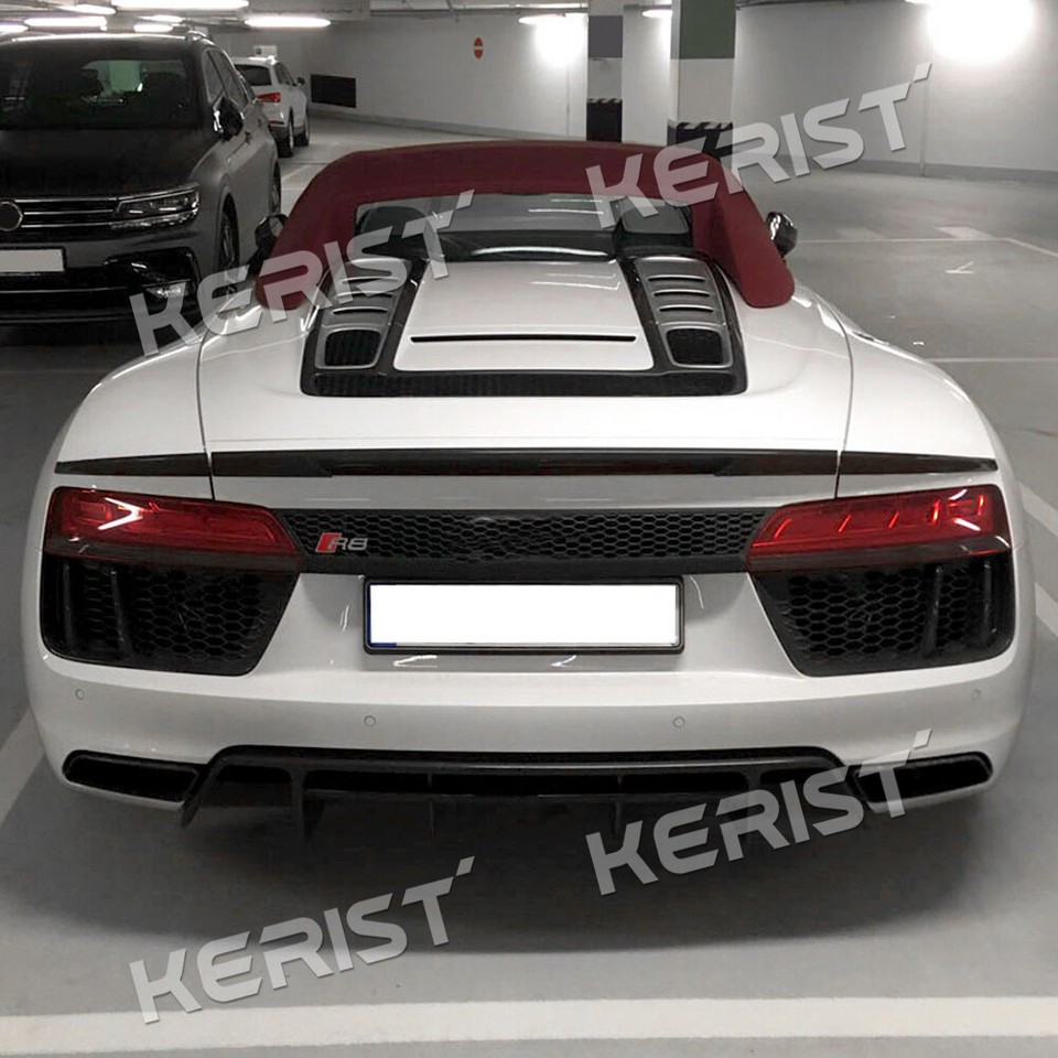 for Audi R8 V8 spyder 2016-2023 Carbon Fiber Rear Bumper Splitter Wing ...