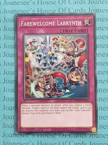 Farewelcome Labrynth MP23-EN236 Yu-Gi-Oh Card 1st Edition New | eBay UK