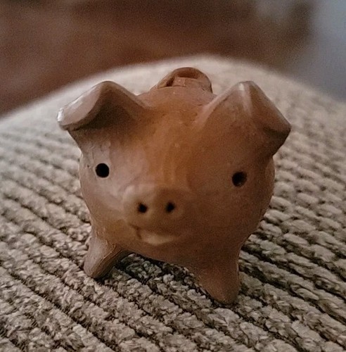 3 Legged Pig Figurine Red Clay Redware Small Chilean Good Luck Token ...