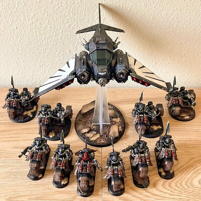 Warhammer 40k Space Marines - Painted Dark Angels Ravenwing Army ...