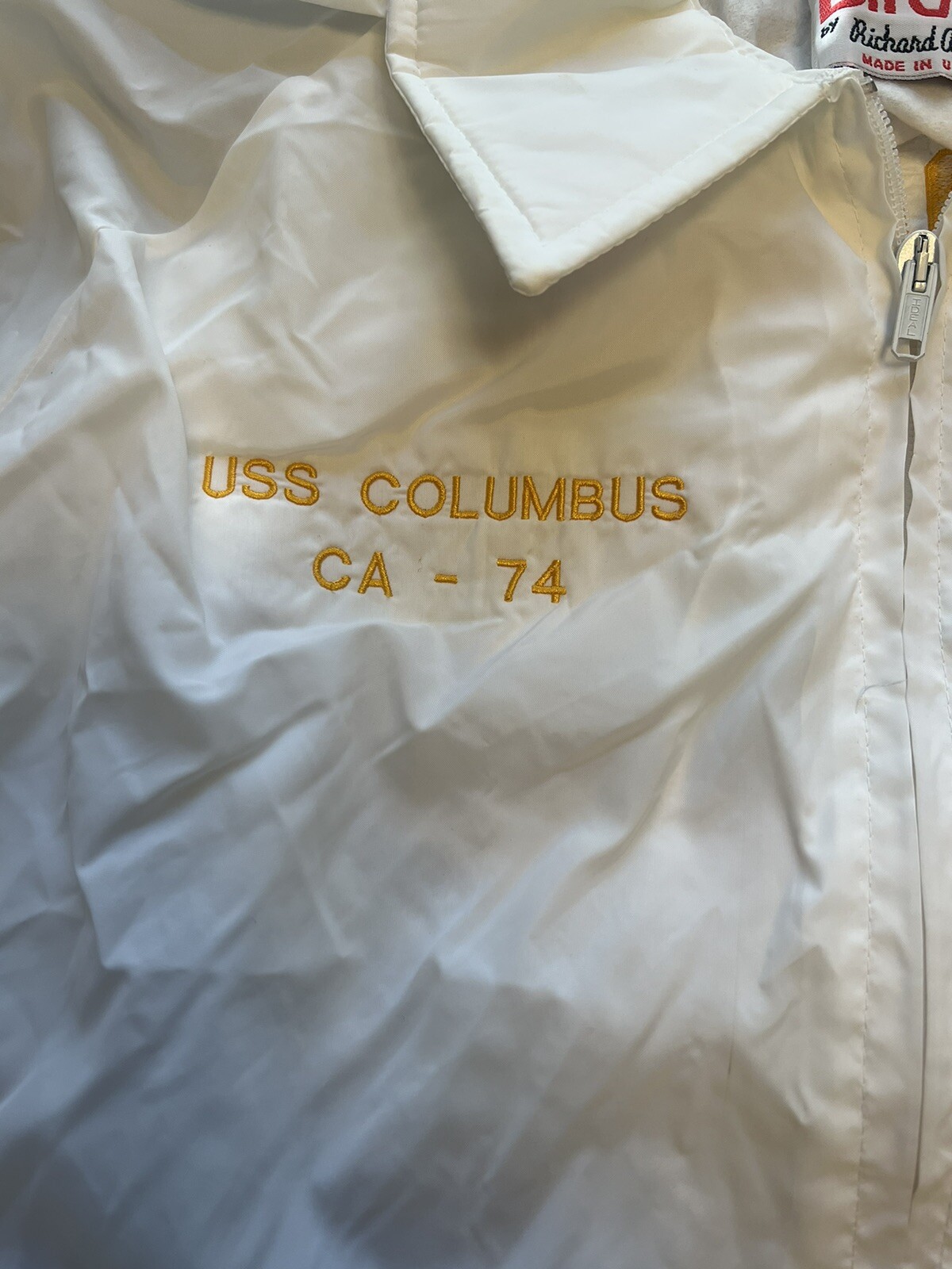 Vintage USS Columbus CA-74 Jacket Mens 2XL Birdie By Richard A Leslie ...