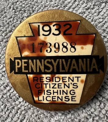 Licenses - Pa Fishing License Button Pennsylvania Fishing