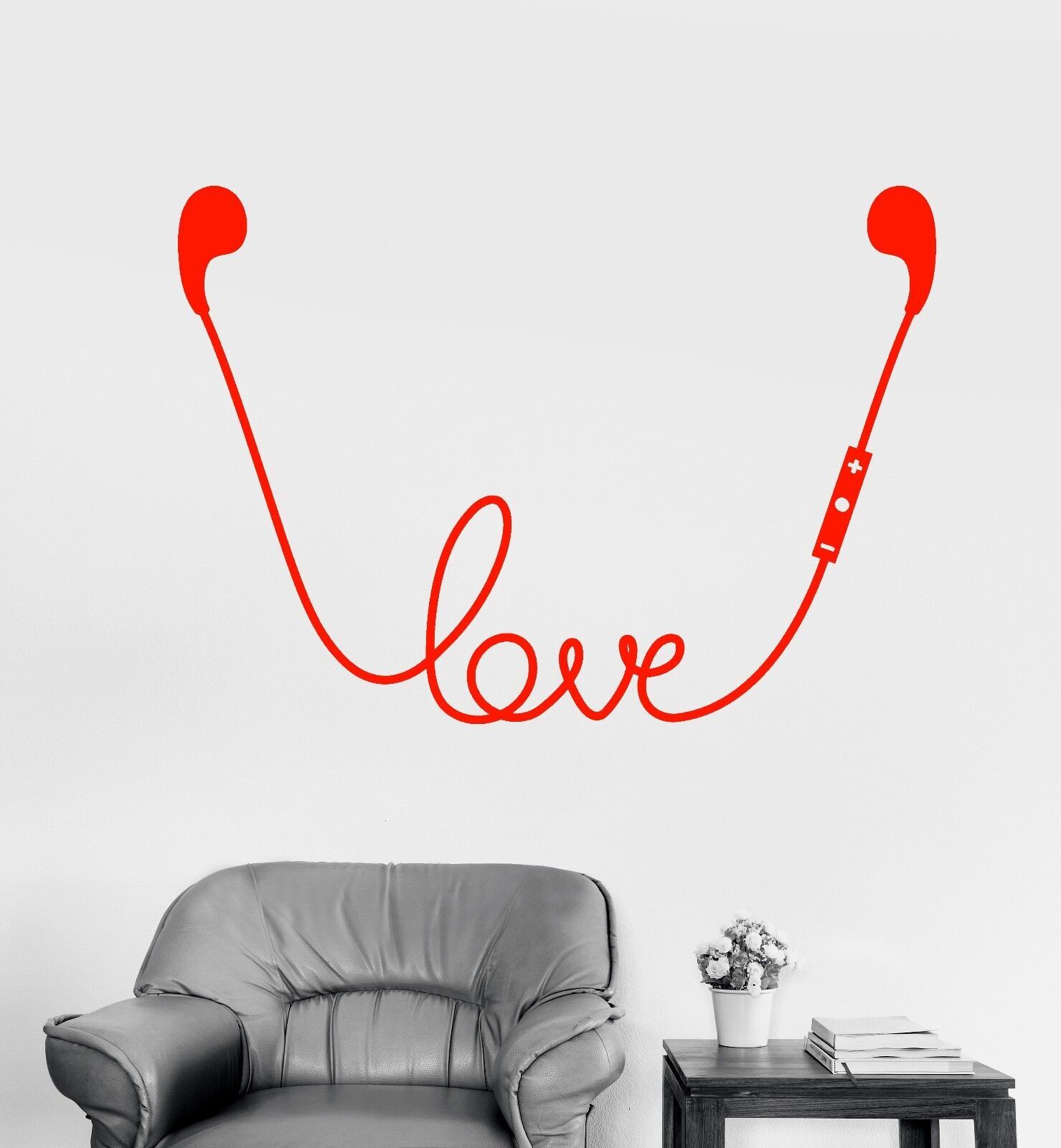 Vinyl Wall Decal Headphones Music Lovers Teen Room Decor Stickers ...