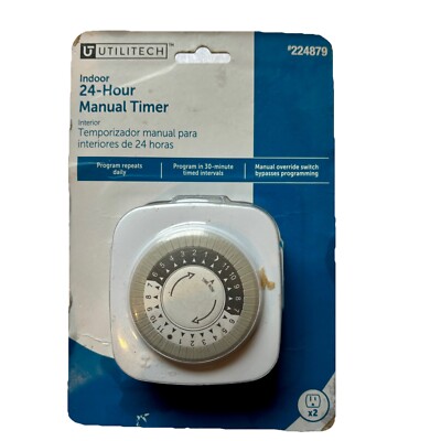 Utilitech Indoor 24-hour Manual Timer Item#224879 New In Original ...