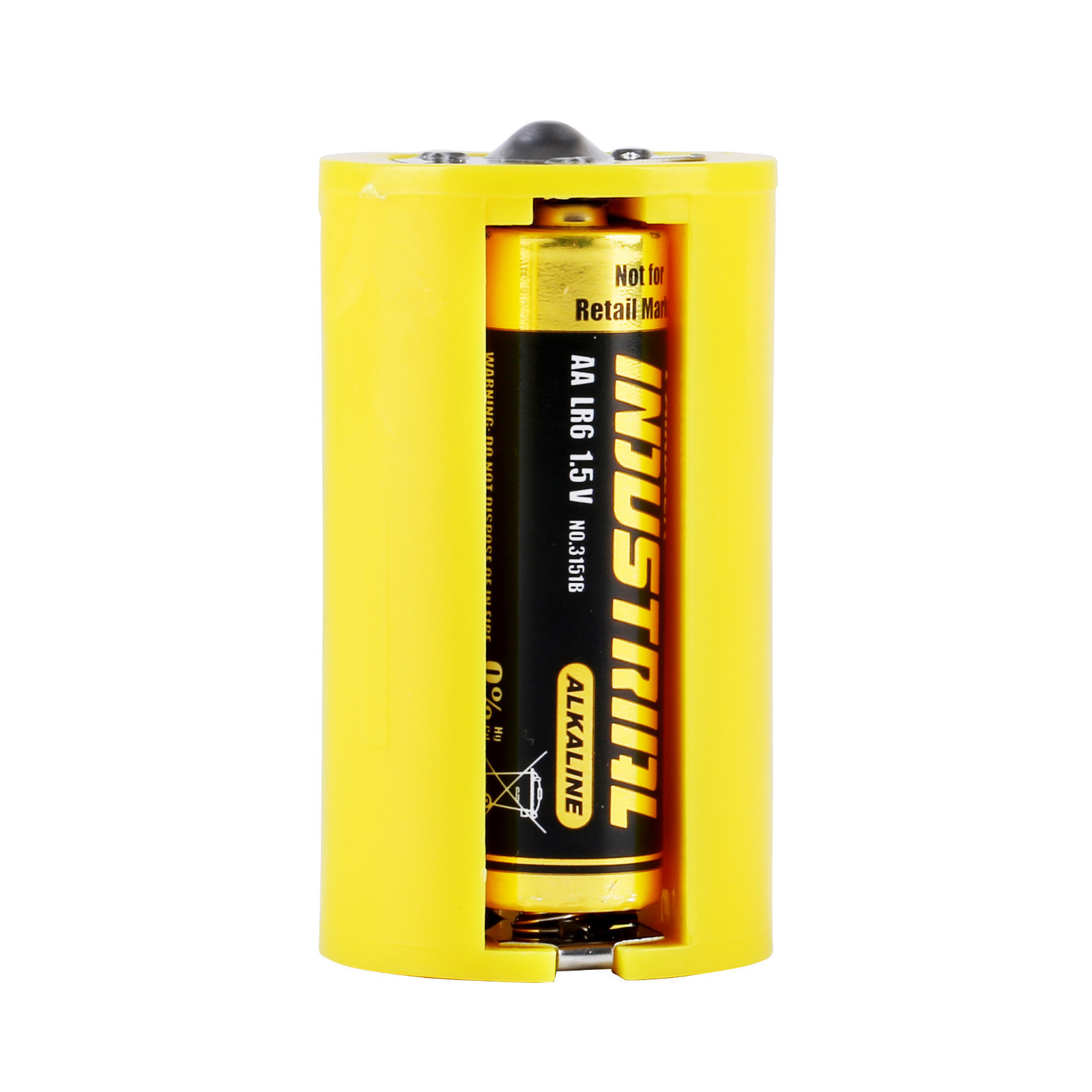 AA to Size D Battery Adapters Converter Cases Plastic Parallel Yellow 8 ...