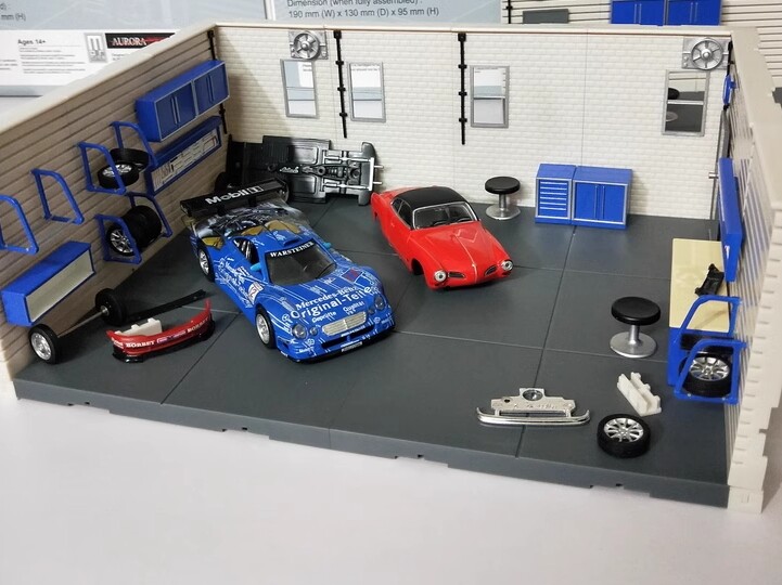 1:43 Alloy Garage Scenery Model Assembled Car Scene Garage Display ...