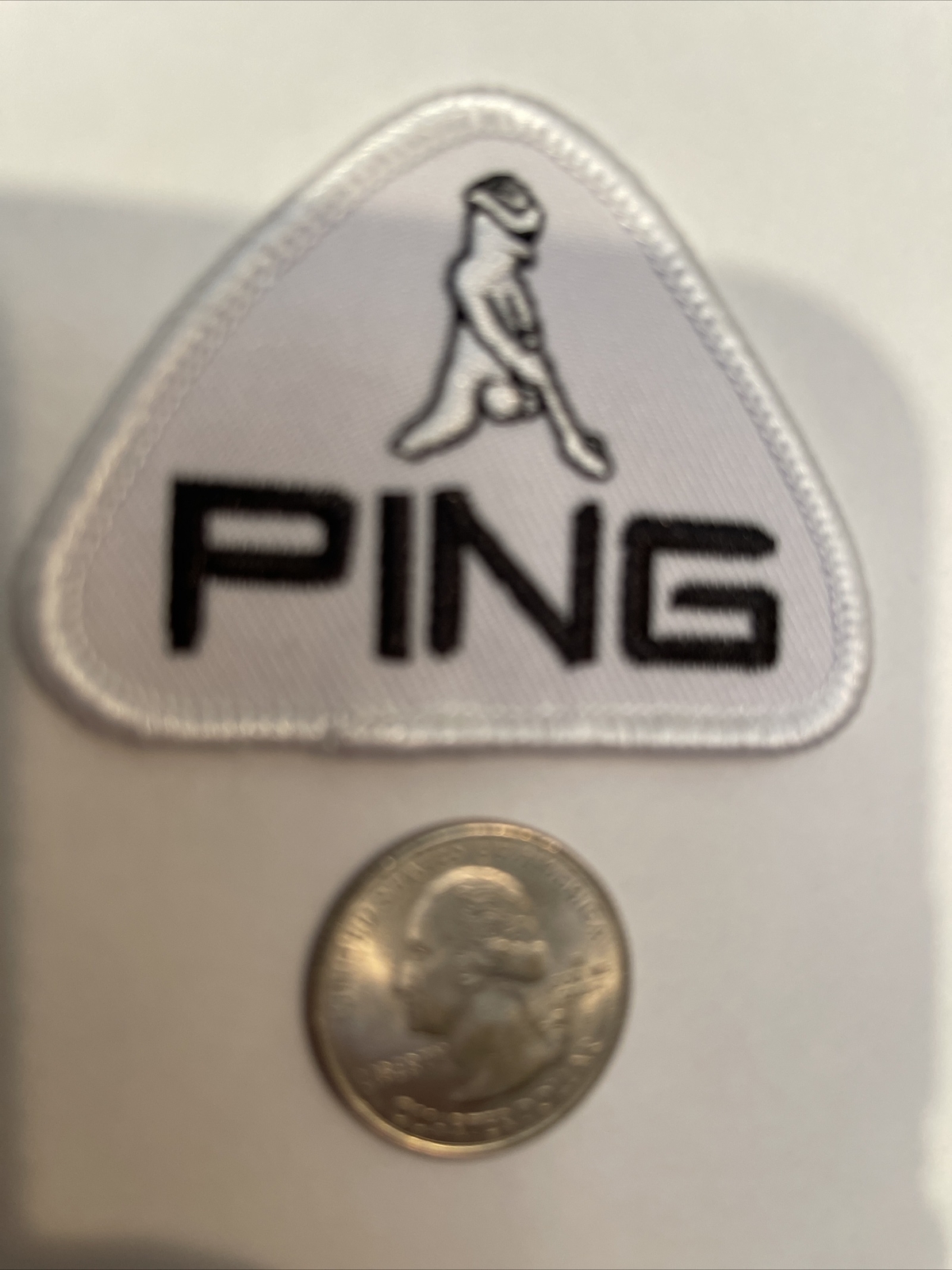 PING BLACK Lettering Iron On Or SEW on patch Embroidered 2.5” x 2” | eBay