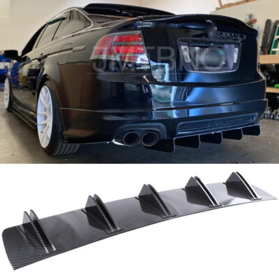 Carbon Rear Bumper Diffuser Shark Fins Spoiler Lip Splitter For Acura ...