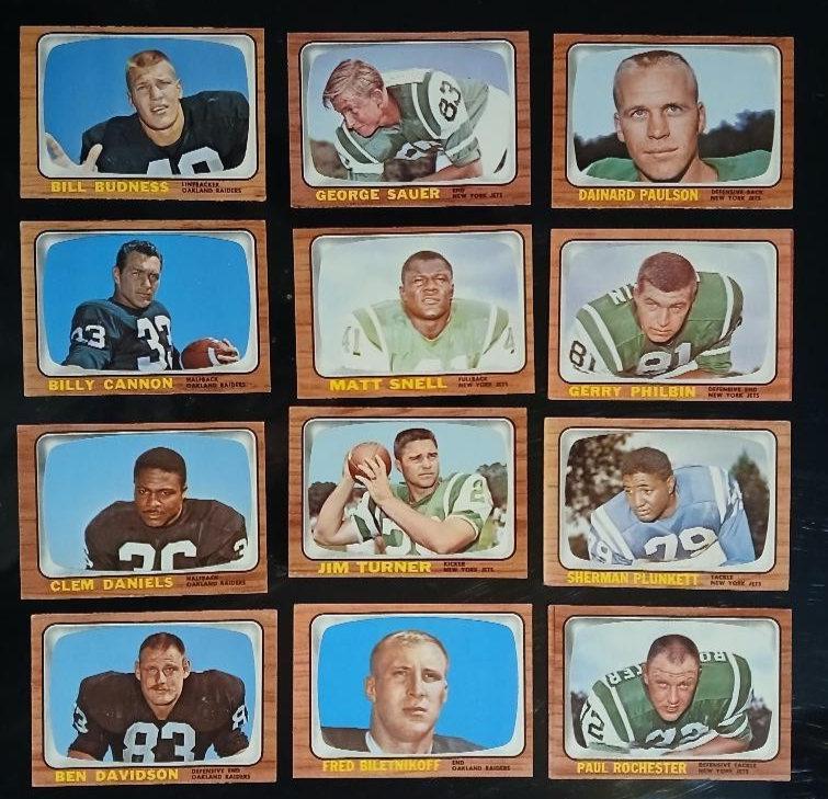 1966 TOPPS FOOTBALL COMPLETE SET WITH #15 FUNNY RING CHECKLIST EX/NRMT ...