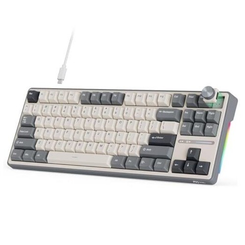 R87 Pro Wired Mechanical Keyboard with Hot Swappable Knob 75% RGB ...