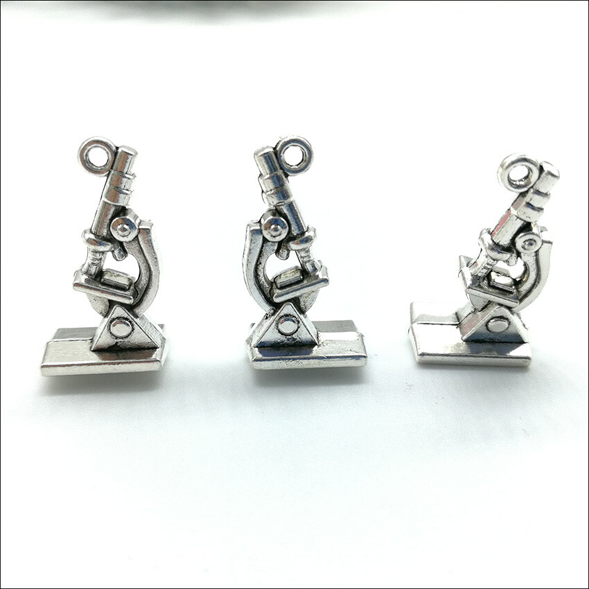 Lot 40pcs 3D microscope Antique Silver Charms Pendant Jewelry Making ...
