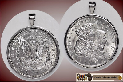 USA. Morgan Dollar 1921 housed a Sterling Silver Plain Milled Border ...