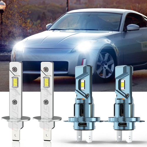 For Nissan 350Z 2005 2004 2003 -4x H1 H7 LED Headlight High Low Beam ...