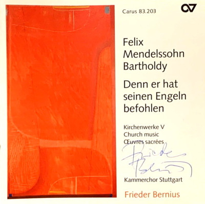 Signed FRIEDER BERNIUS Mendelssohn Denn er hat seinen Engeln befohlen ...