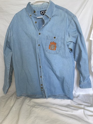 Blue Denim Worker Shirt Long Sleeve (Three Rivers) | eBay