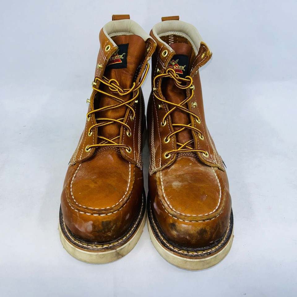 THOROGOOD AMERICAN HERITAGE 804-4200 6″ "TOBACCO" STEEL TOE WORK BOOTS ...