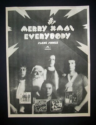 Slade Slayed? Era Merry Xmas Everybody 1973 Poster Type Ad, Promo ...