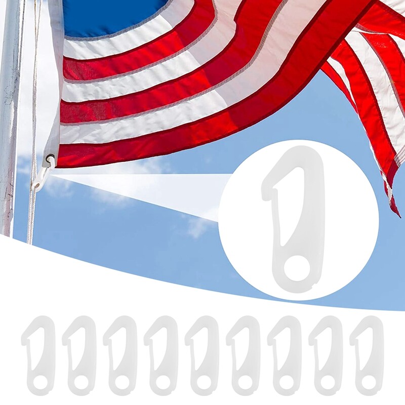 12Pcs Flag Pole Snap Hooks Flag Clips Flag Pole Accessory - Attach ...