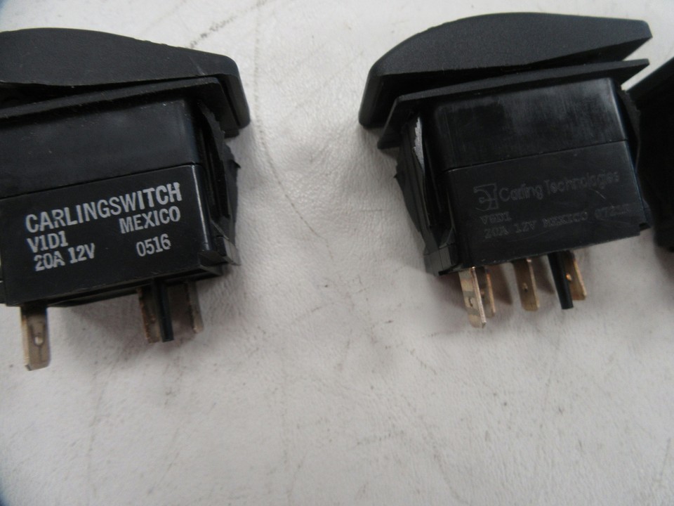 CARLING ILLUMINATED ROCKER SWITCH (SET OF 5) V1D1 / V6D1 BLACK MARINE ...
