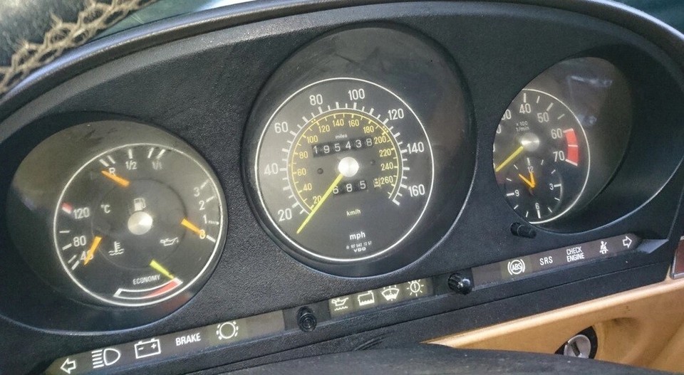 Mercedes W107 W124 W126 W423 W123 Odometer Speedometer VDO KM/H Gears ...