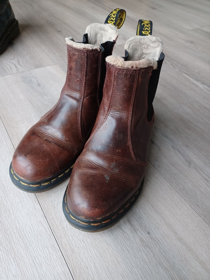 Dr. Martens 2976 Chelsea Boots Docs Women's size 4 Brown Leather Slip ...
