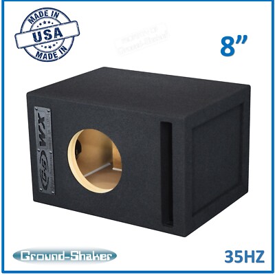 8" Single Ported / Vented Reinforced Sub Box Subwoofer Enclosure Ground ...