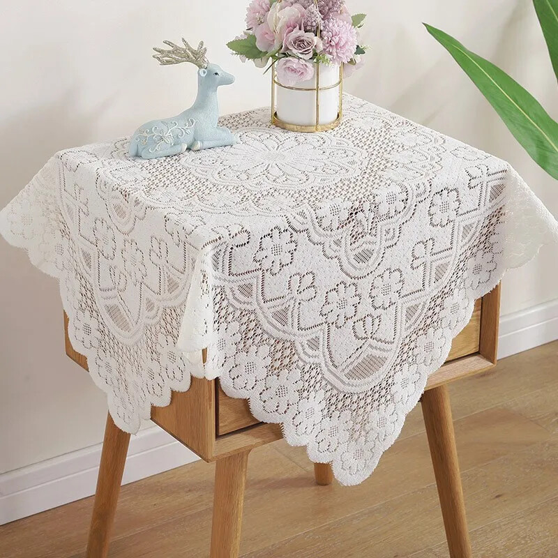 Lace Wedding Table Covers White Vintage Lace Tablecloth Dining Table