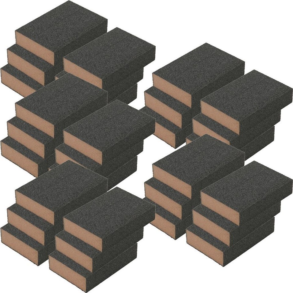 Foam Sponge Sandpaper Square Sanding Blocks Home Wet Dry Decorating DIY ...