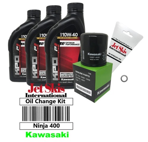 OEM Kawasaki Ninja 400 EX Ninja EX400 Oil Change Kit Oil Filter ...