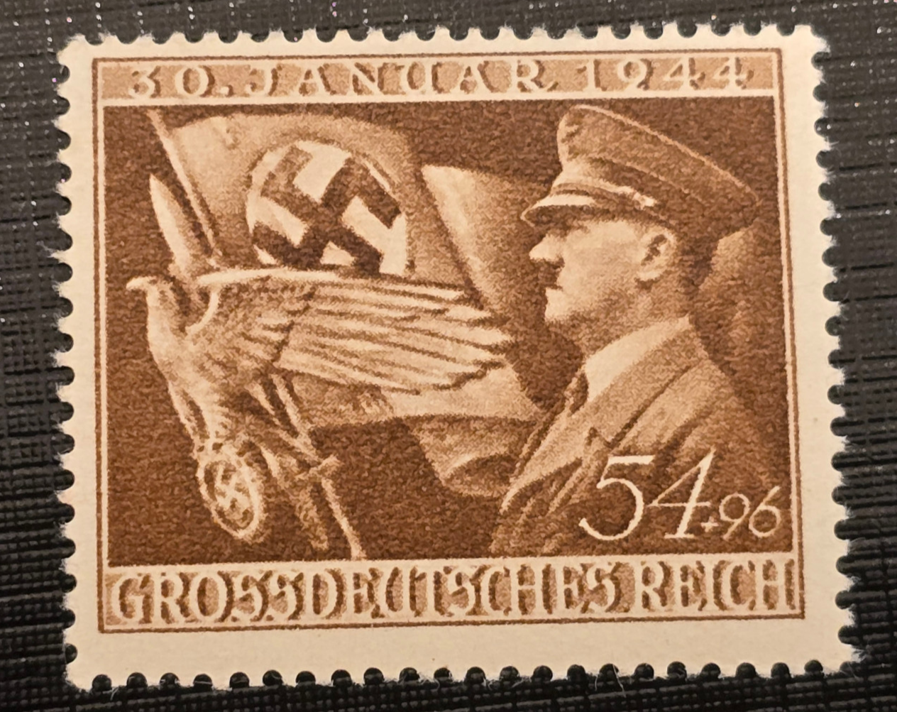 THIRD REICH ADOLF HITLER w EAGLE & SWASTIKA FLAG BANNER Nazi German ...