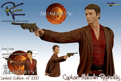 Serenity Firefly Captain Malcolm Reynolds Exclusive Mini Bust Nathan ...