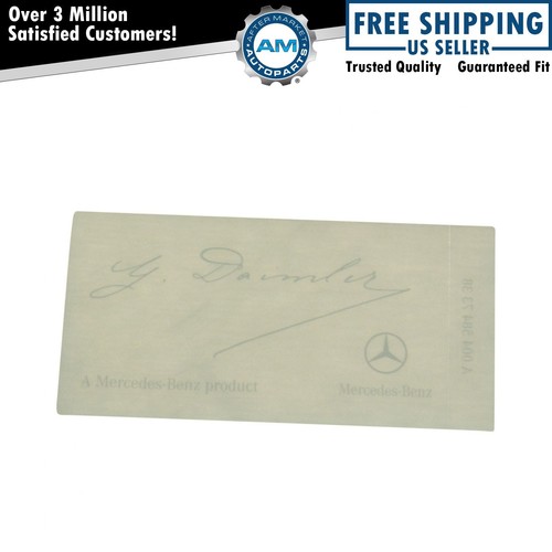 OEM Clear Windshield Glass Decal Daimler Signed Signature for Mercedes ...