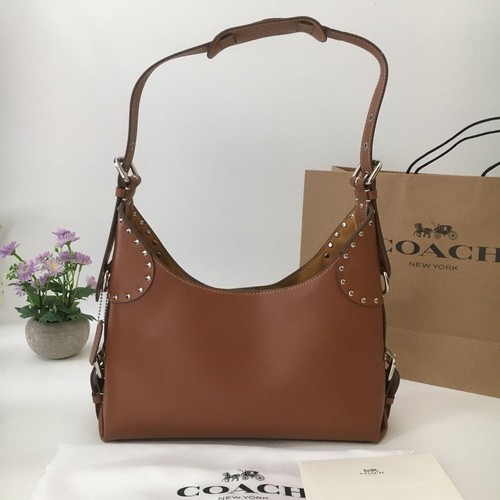 COACH CT722 Brown Cargo Shoulder Bag Leather Crossbody Outlet New | eBay