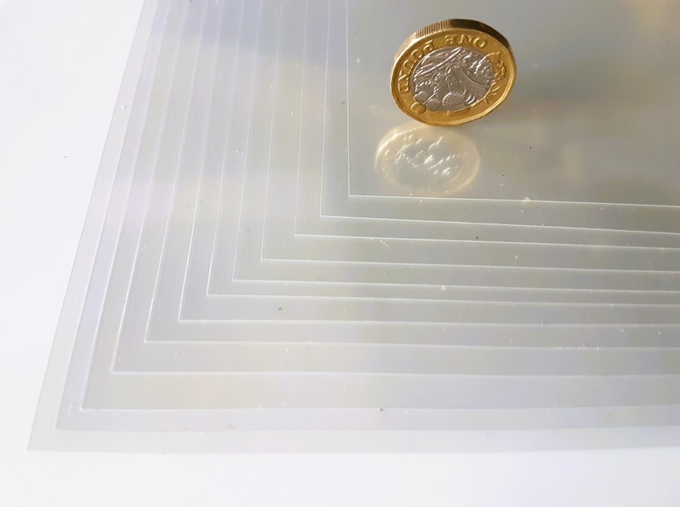 Acetate Plastic Sheet Thin Clear 0.1mm thick, A5 & A4 - Single, 5 or 10 ...
