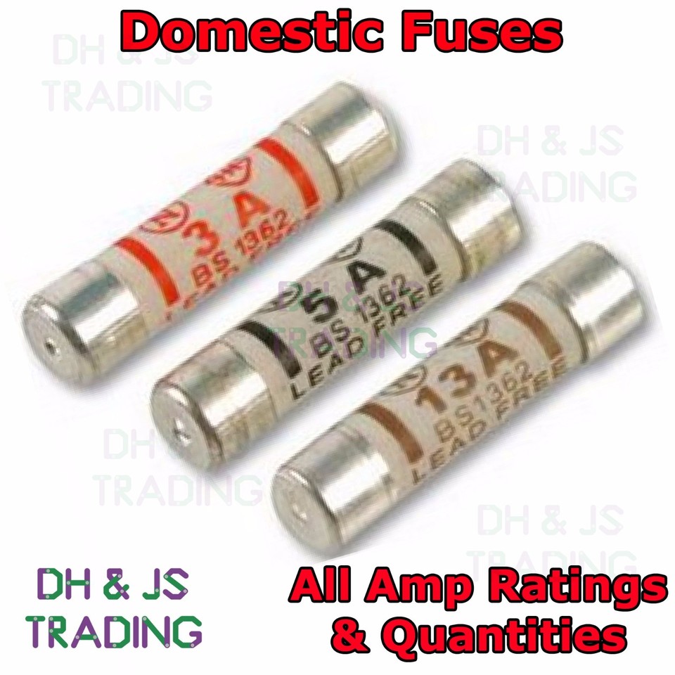 Domestic Fuses Ceramic Cartridge Plug Top Fuse 1 - 13 Amp House Mains ...