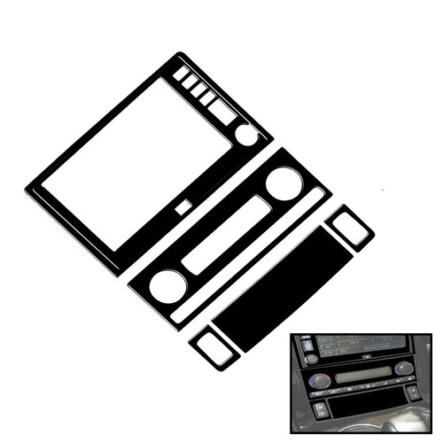 6pc Auto ABS Gloss Black Center console Trim For Chevrolet Corvette C6 ...