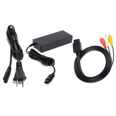 AC Adapter Power Supply & AV Cable Cord FOR (Nintendo Gamecube) New GC ...